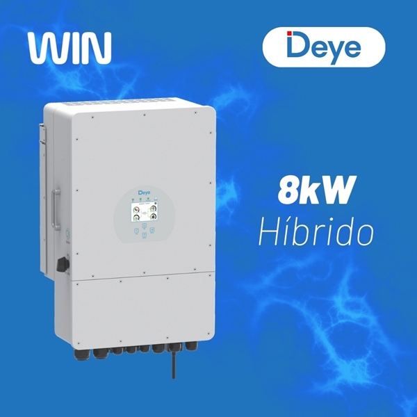Inversor Deye Hibrido 8kw - 2 Mppt - Sun-8k-Sg01-Eu - F/N/Pe 220v | Distribuidora solar